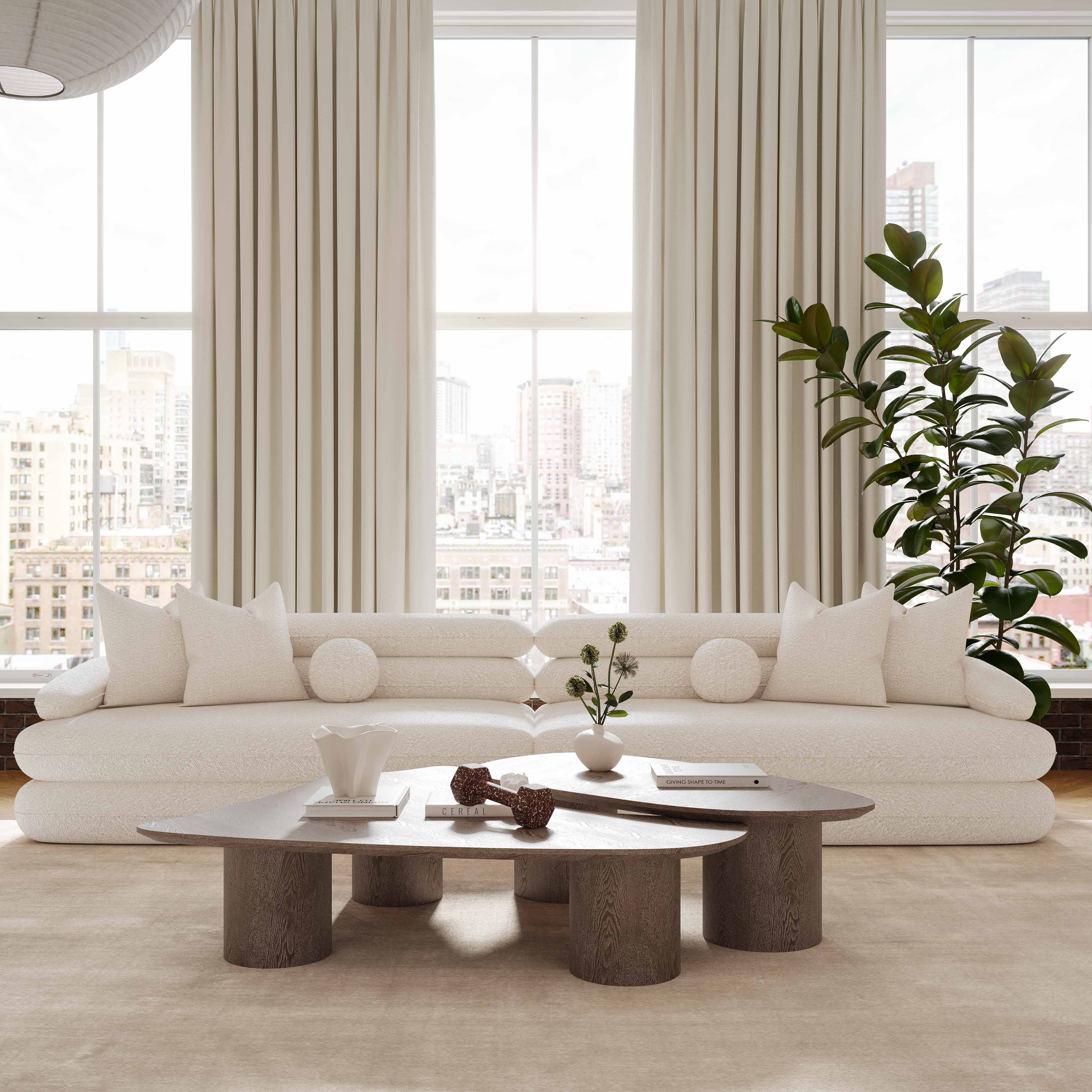 Lulu Cream Boucle Modular Sofa - TOV Furniture